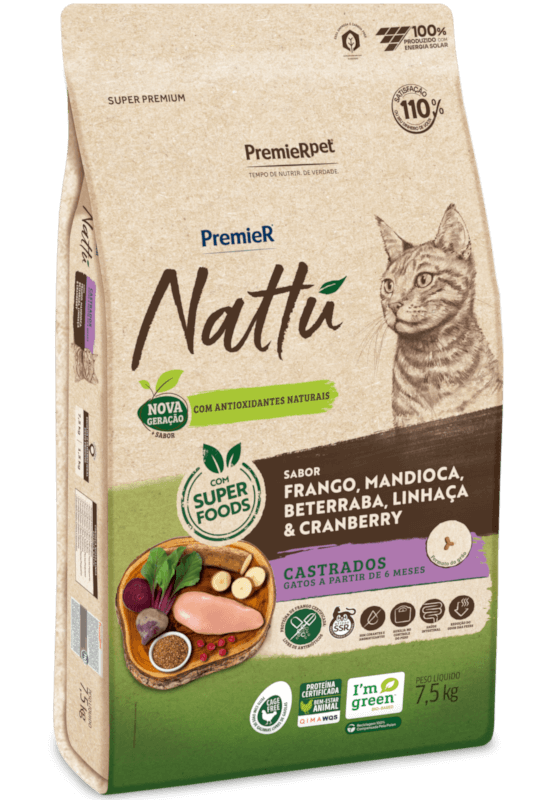 Linha PremieR Nattu para Gatos Filhotes e Castrados